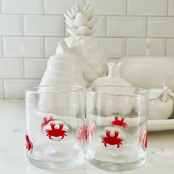 Crate&Barrel | Dining | Cratebarrel Double Oldfashioned Crab Glasses ...